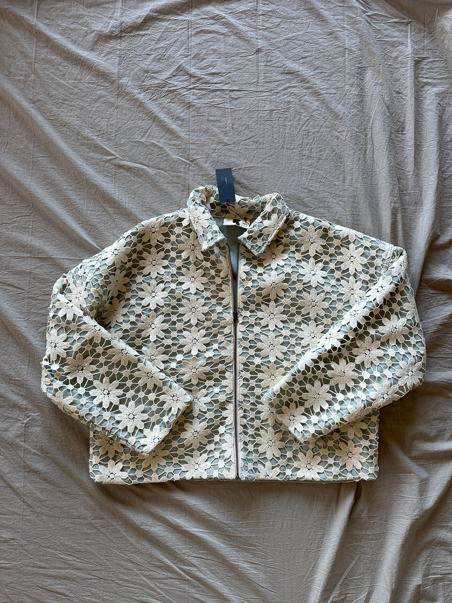 Flower Crochet Denim Jacket – saaltstudio